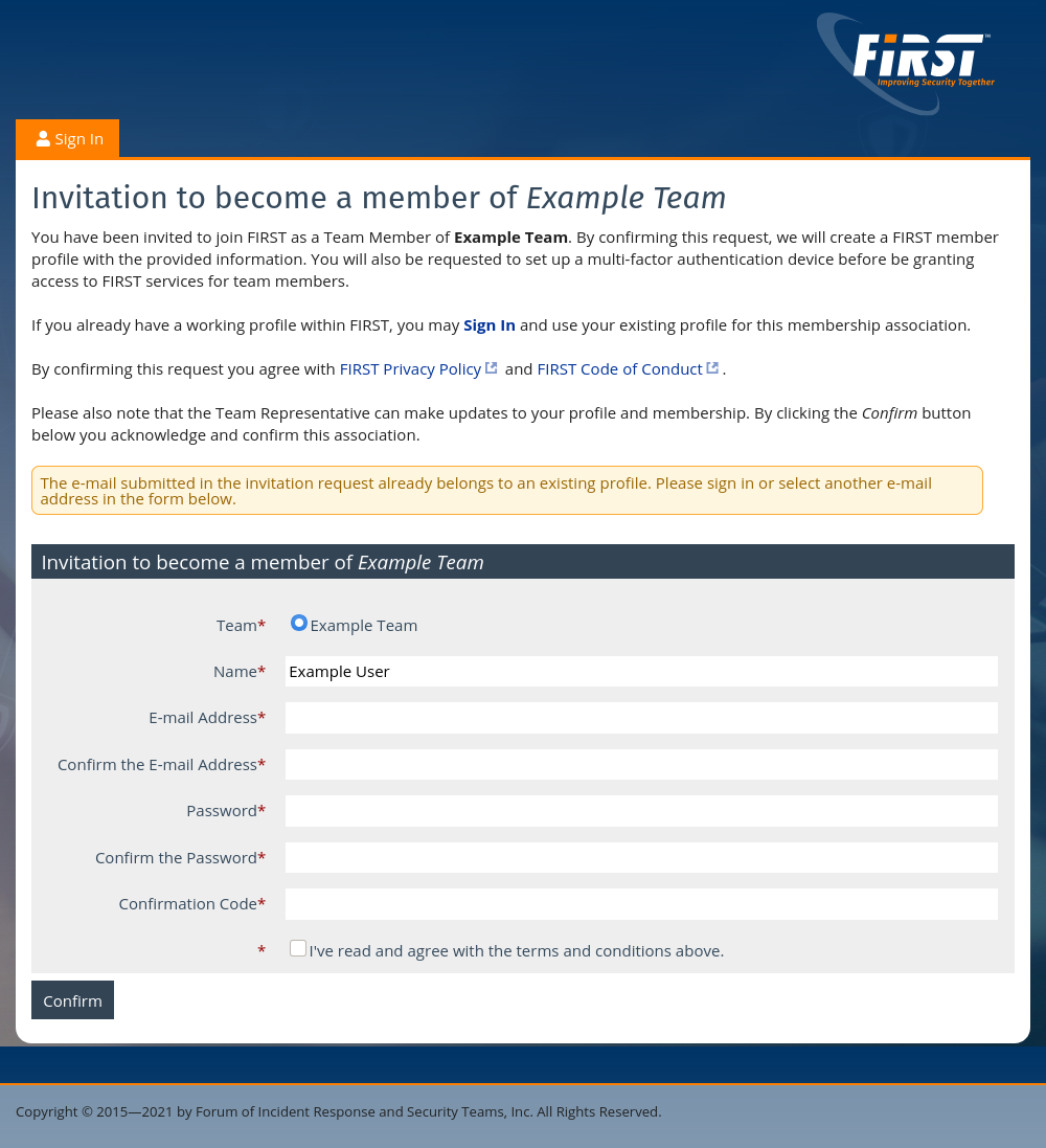 FIRST Portal and Identity Solution