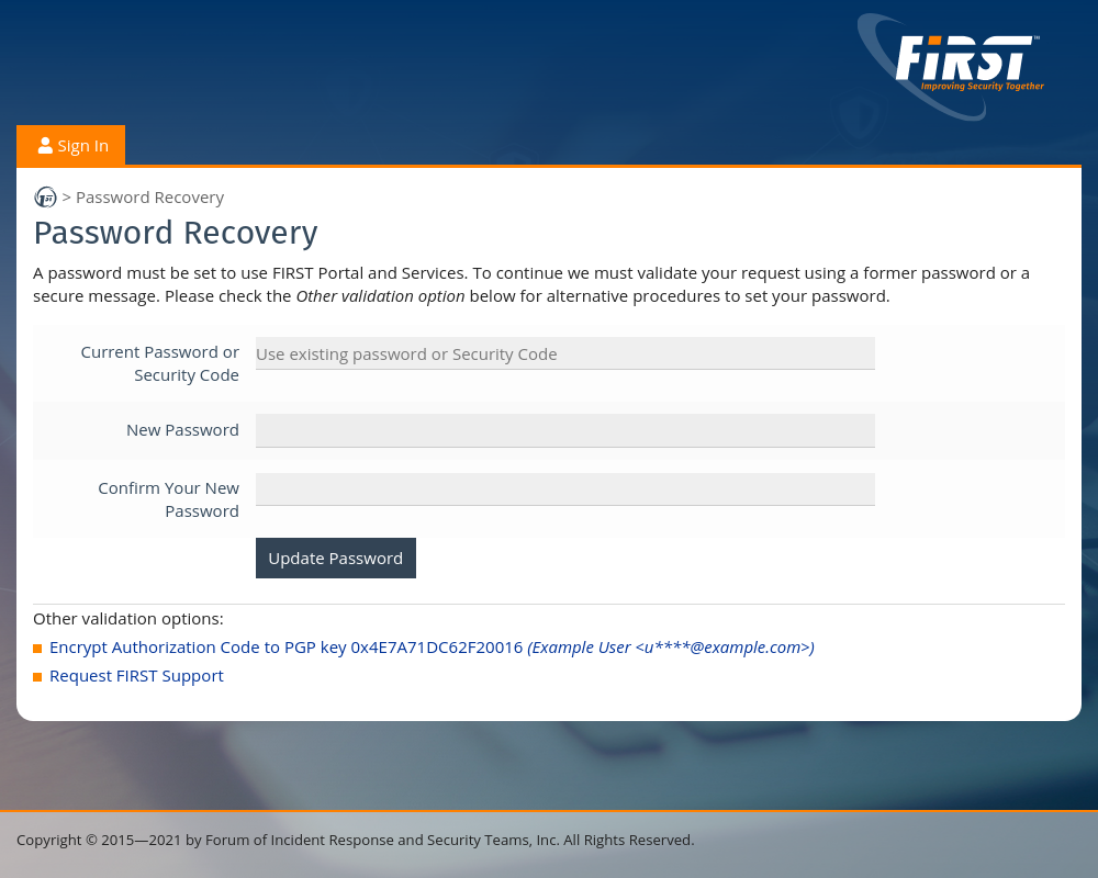 FIRST Portal and Identity Solution