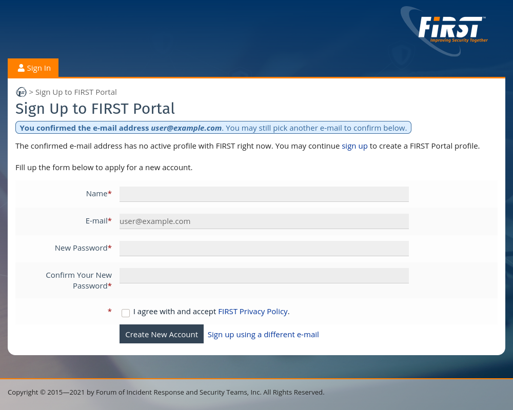 FIRST Portal and Identity Solution